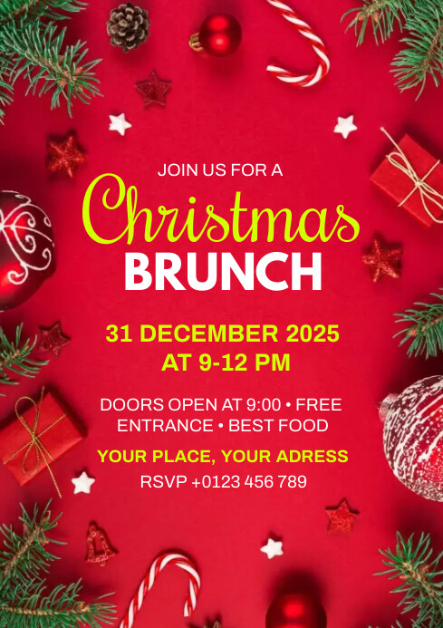Plantilla de Christmas Brunch | PosterMyWall