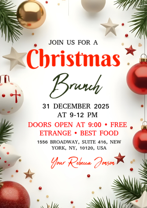 Christmas brunch Template | PosterMyWall