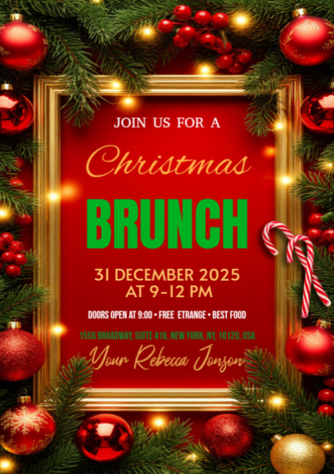 Christmas Brunch Template | PosterMyWall