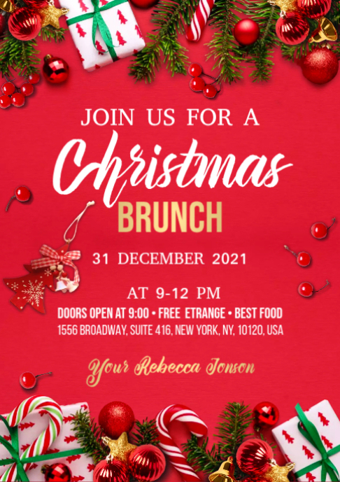 Christmas Brunch Template | PosterMyWall