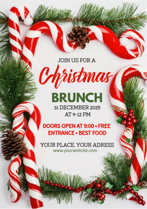 Plantilla de Christmas Brunch | PosterMyWall