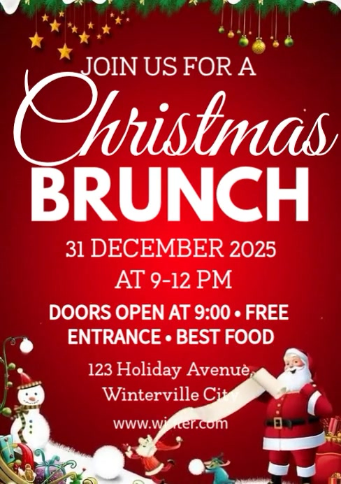 Christmas Brunch Template | PosterMyWall