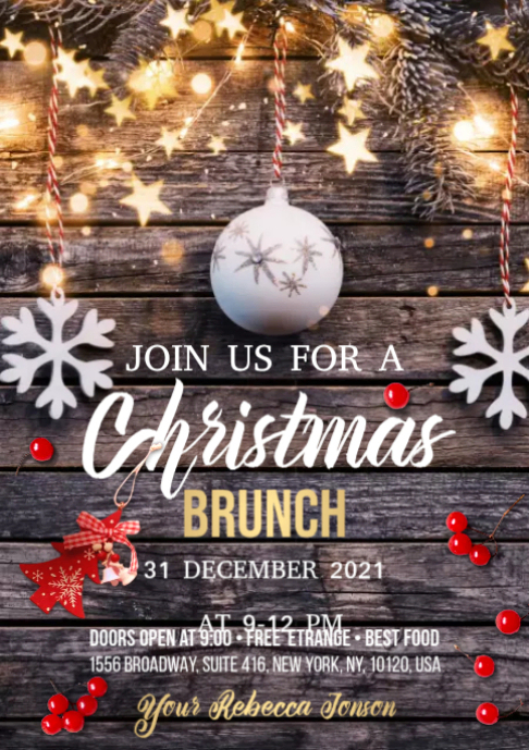 Christmas Brunch Template | PosterMyWall
