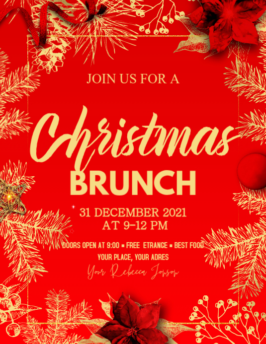 Christmas Brunch Template | PosterMyWall