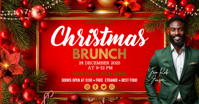 Christmas Brunch Template | PosterMyWall