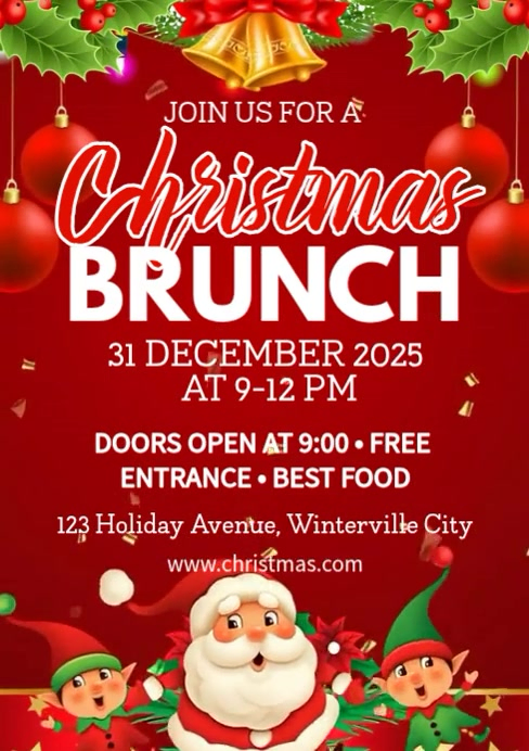 Christmas Brunch Template | PosterMyWall