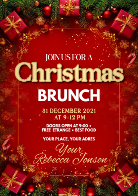 Christmas Brunch Template | PosterMyWall