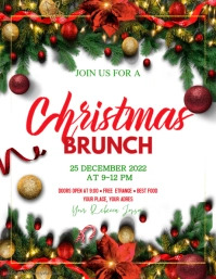 Christmas Brunch Flyer Template | PosterMyWall