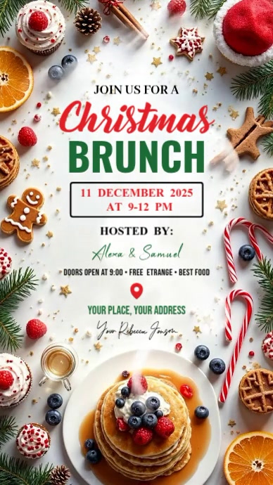 Copy of Christmas Brunch Instagram Reel | PosterMyWall