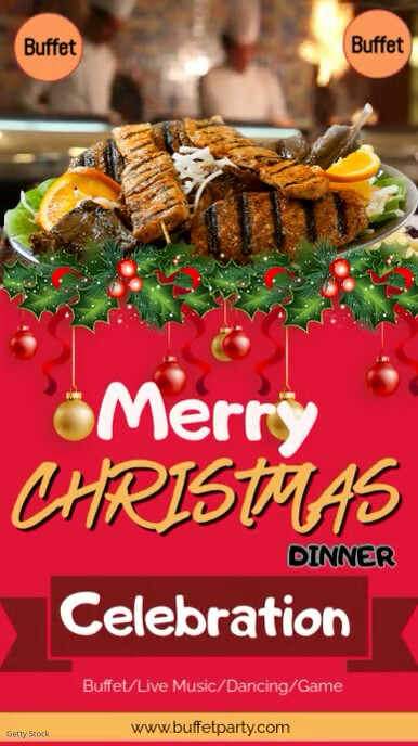 Copy of Christmas buffet party | PosterMyWall