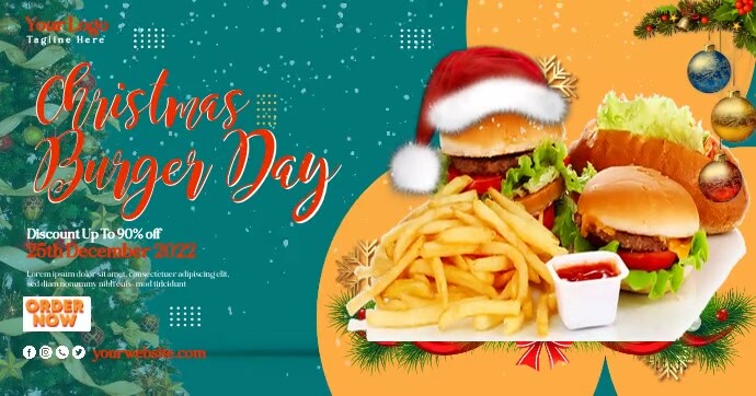 Plantilla de Christmas Burger Day Menu (1) | PosterMyWall