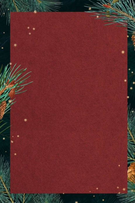Christmas burgundy pine frame Template | PosterMyWall