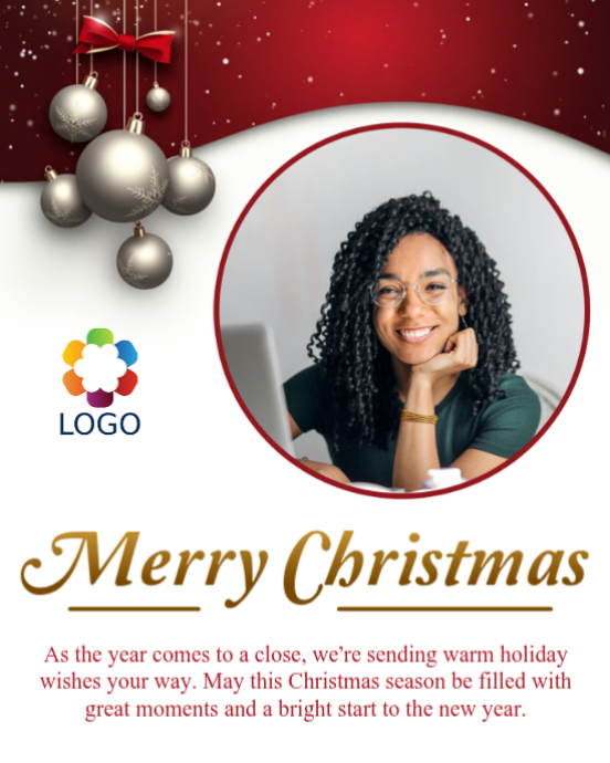 Christmas Business Holiday Wishes Card Corporate Seasonal Greeting ...