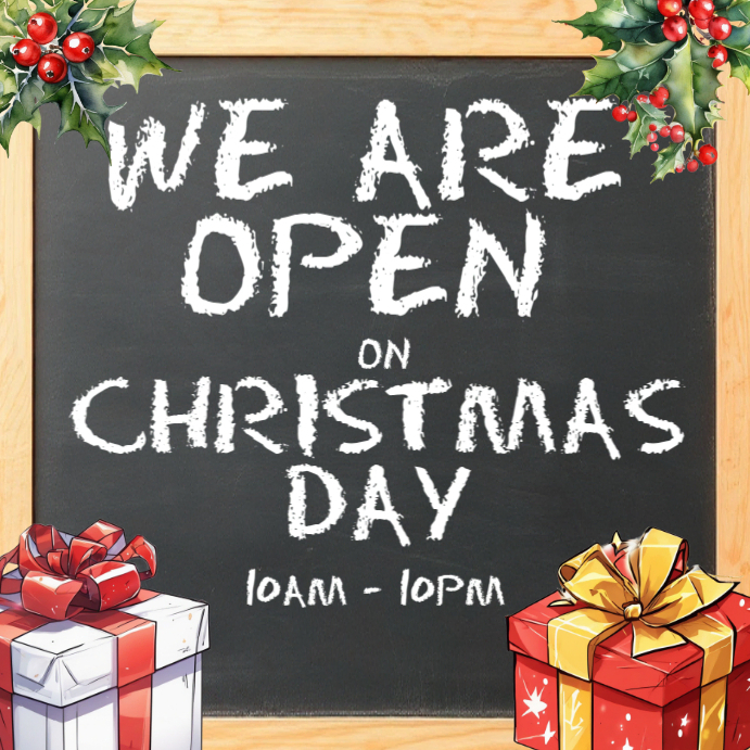 Copy of Christmas Business Times Sign Instagram Post | PosterMyWall