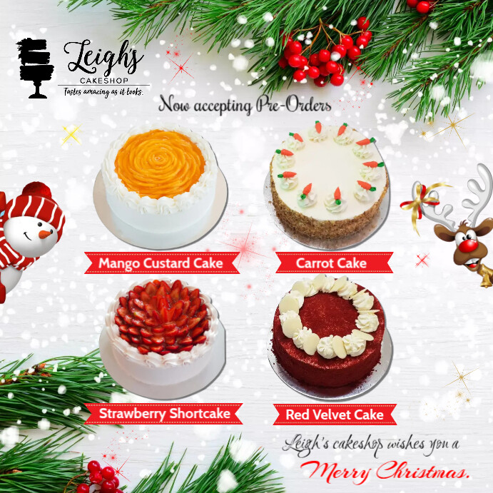 Christmas Cake Template | PosterMyWall