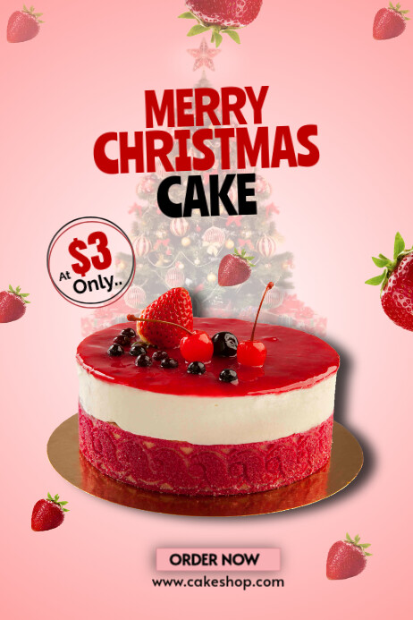 Plantilla de Christmas cake sale poster template | PosterMyWall