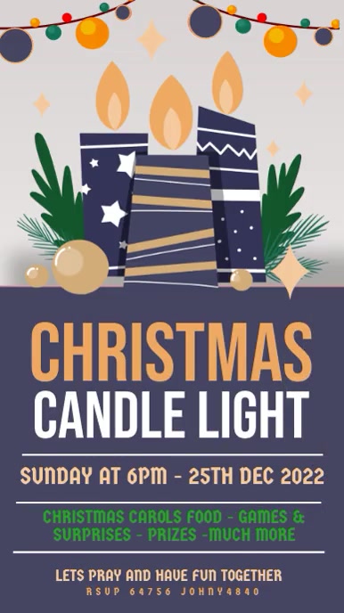 Christmas candle services Template | PosterMyWall