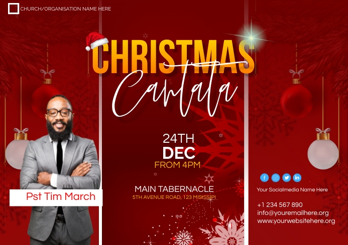 Plantilla de Volante de Cantata de Navidad | PosterMyWall
