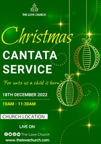 Christmas Cantata Service Flyer Template | PosterMyWall