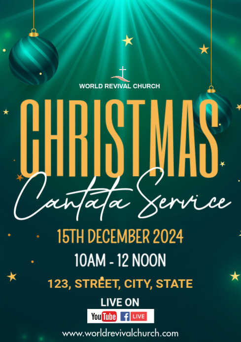 Christmas Cantata service Template | PosterMyWall