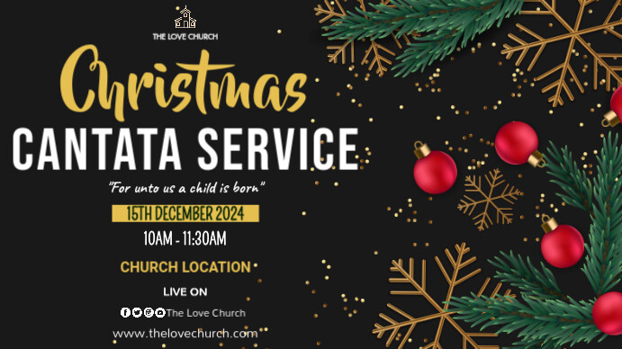 Christmas cantata service flyer Template | PosterMyWall