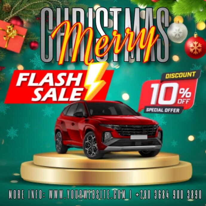 Plantilla de Christmas Car Promo | PosterMyWall
