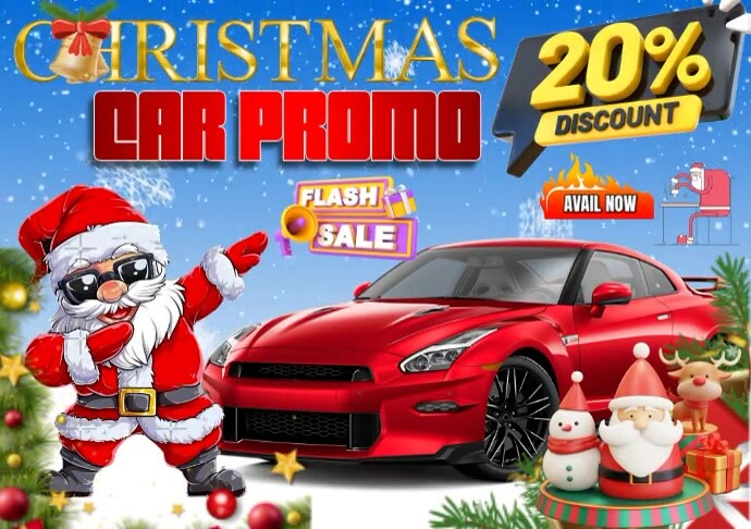 Christmas Car Promo Template | PosterMyWall