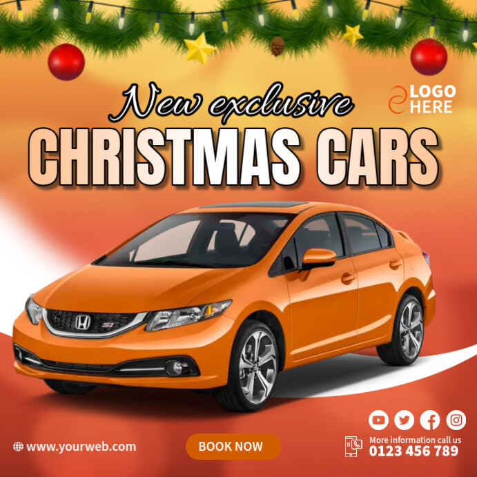 Copy of Christmas Car Rental | PosterMyWall
