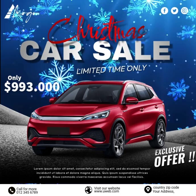 Copy of Christmas Car Sale | PosterMyWall
