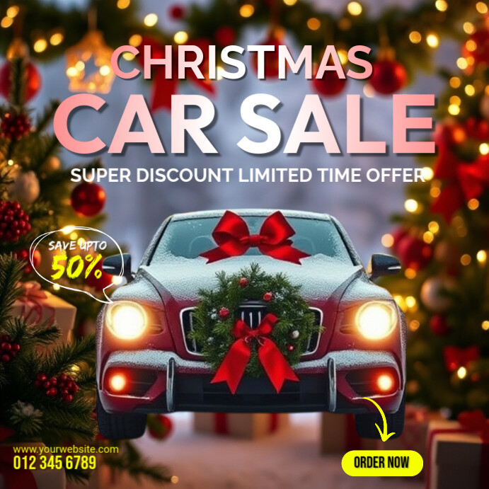 Modèle Christmas Car Sale | PosterMyWall