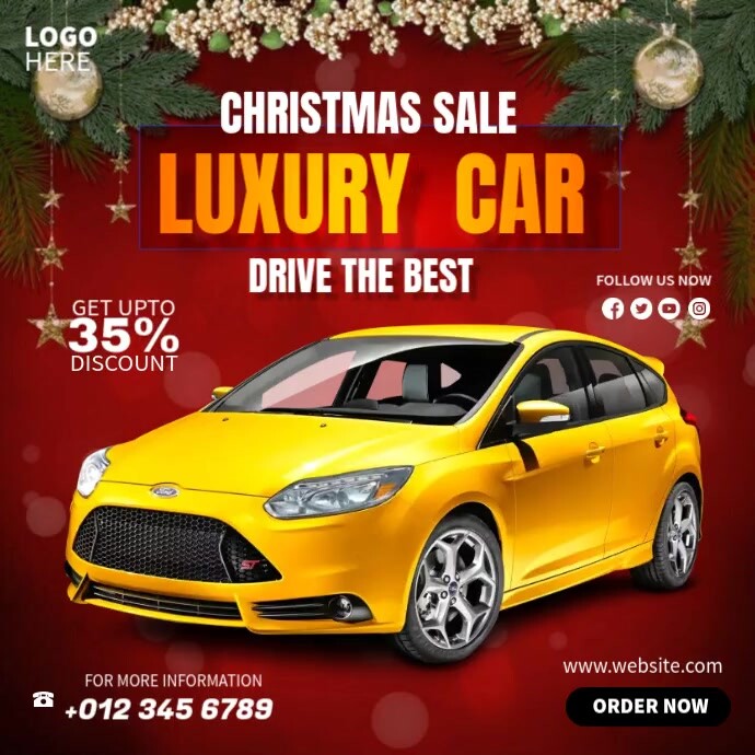 Plantilla de Christmas Car Sale | PosterMyWall