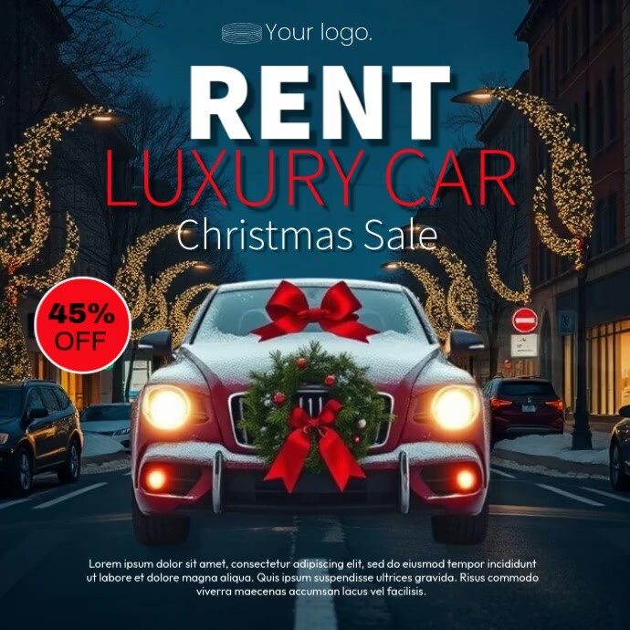 Plantilla de Christmas Car Sale | PosterMyWall