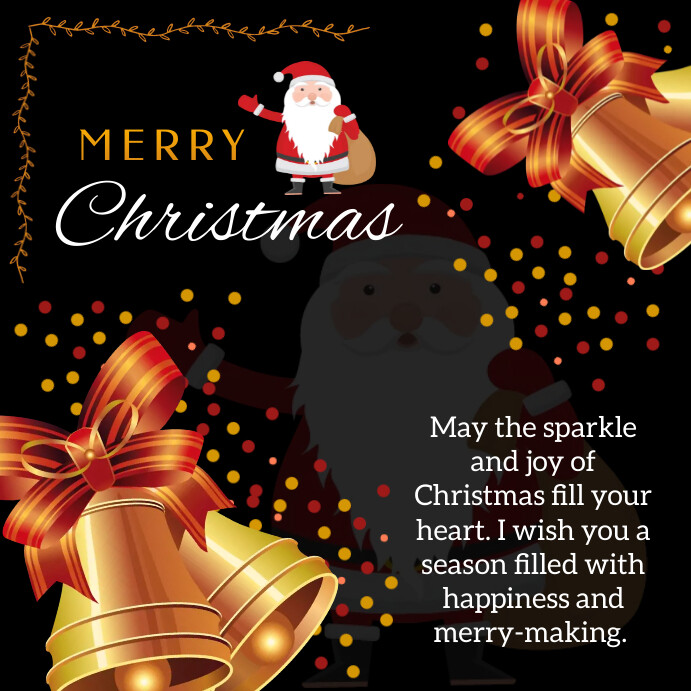 Christmas card, post, wish, happy new year Template | PosterMyWall