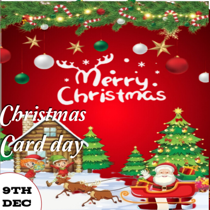 Christmas card day Template | PosterMyWall