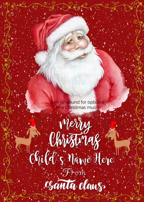 Copy of Christmas Card from Santa Claus | PosterMyWall