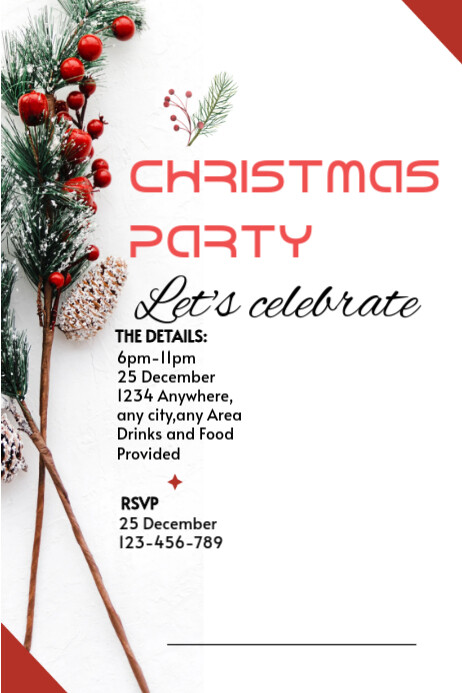 Christmas card invitation Template | PosterMyWall