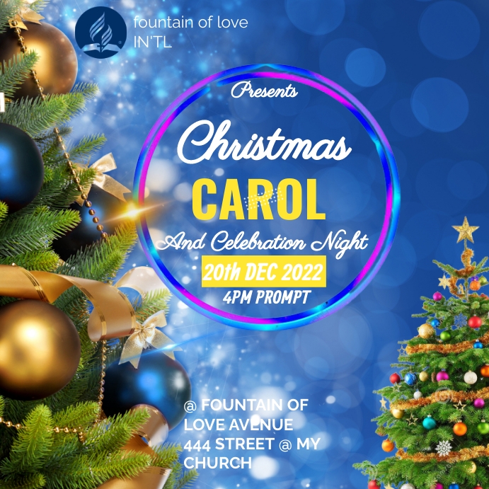 Copy of christmas carol, church (1) | PosterMyWall