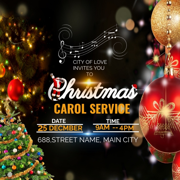 Copy of christmas carol, church (4) | PosterMyWall