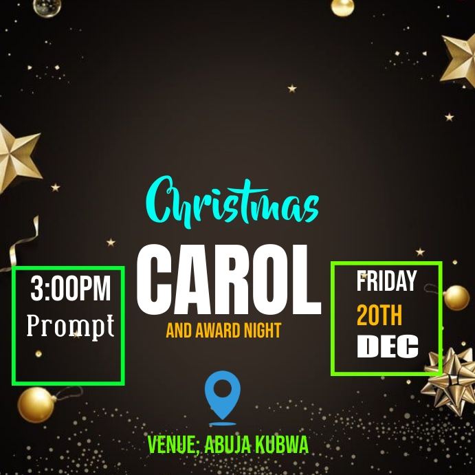 Christmas carol card (1) Template | PosterMyWall