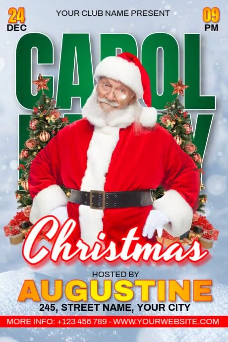 Christmas Carol Celebration Template | PosterMyWall