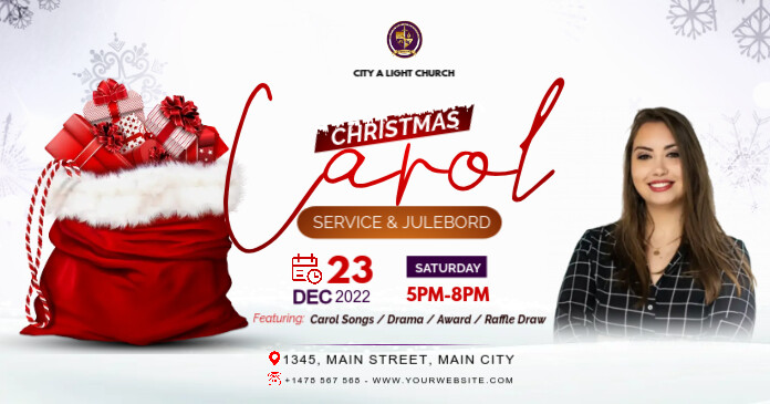 Copy of Christmas Carol Church Service | PosterMyWall