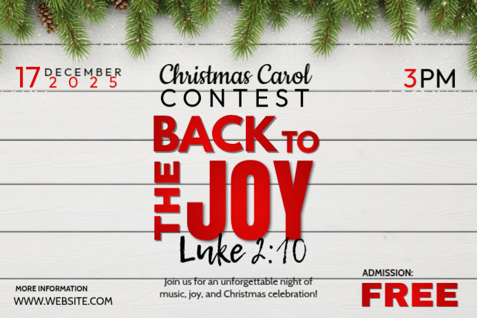 Christmas Carol Contest Template | PosterMyWall