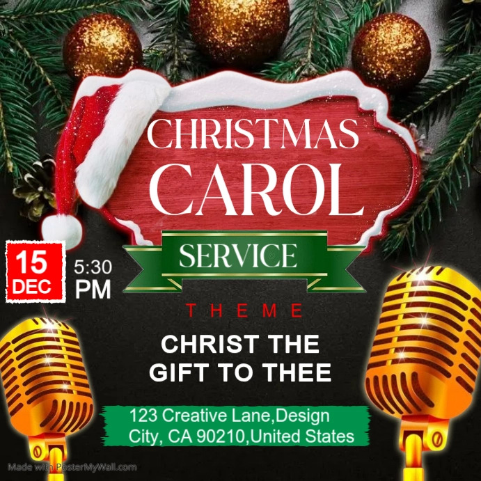 Christmas carol Template | PosterMyWall