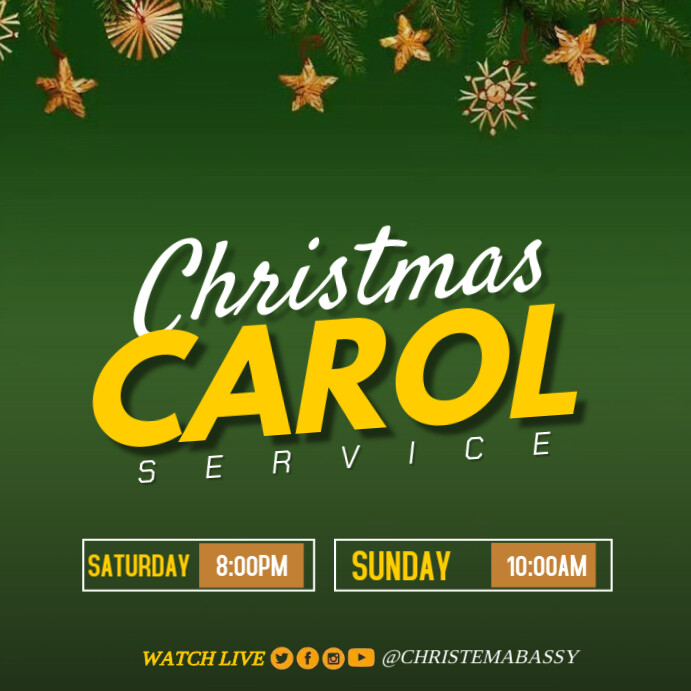 christmas carol Template | PosterMyWall