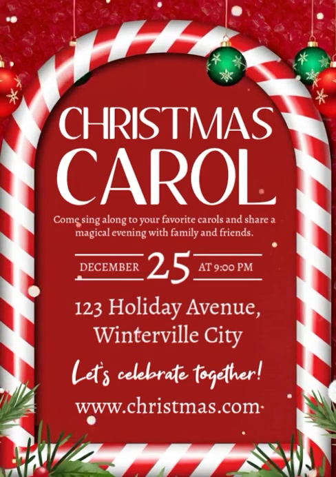 Christmas Carol Template | PosterMyWall
