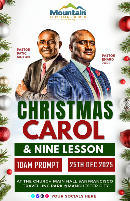 CHRISTMAS CAROL Template | PosterMyWall