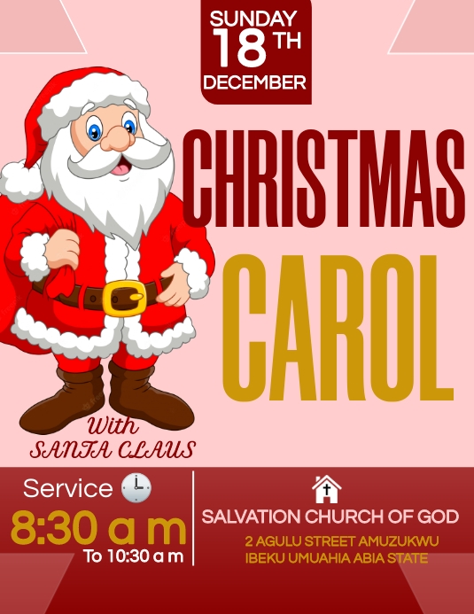 Christmas Carol Template | PosterMyWall