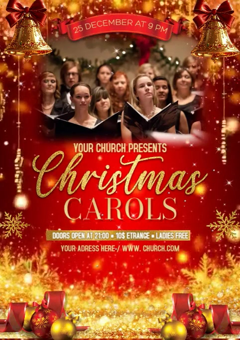Christmas Carol Template | PosterMyWall