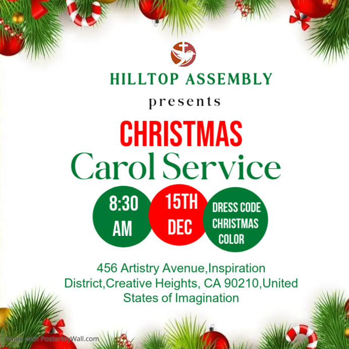 Christmas carol Template | PosterMyWall