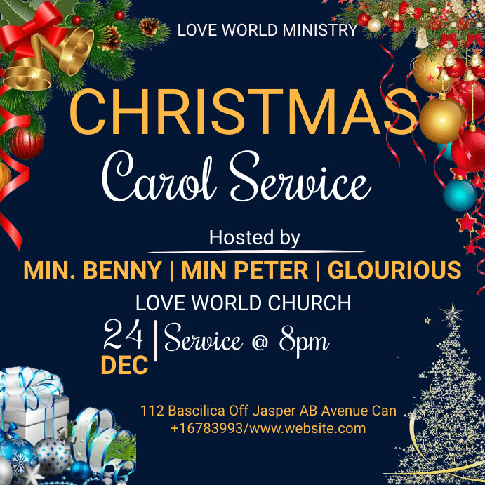 Plantilla de Christmas carol | PosterMyWall